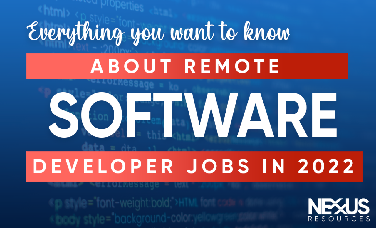 Remote Software Developer Jobs in 2022